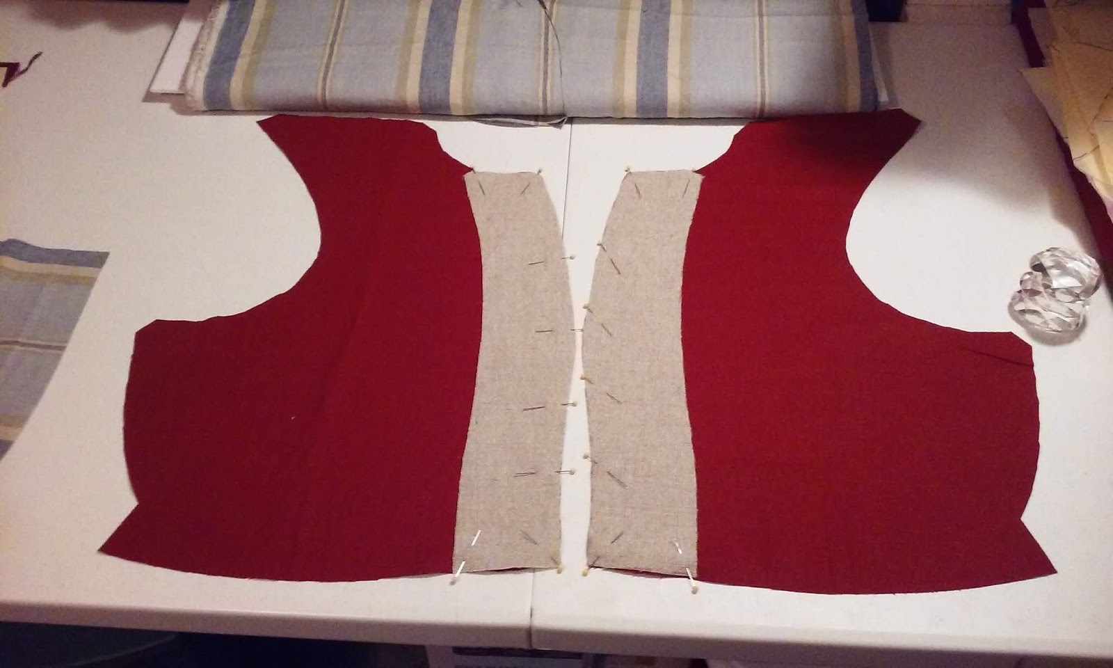 The Antique Sewist: JP Ryan Riding Habit - Red Linen