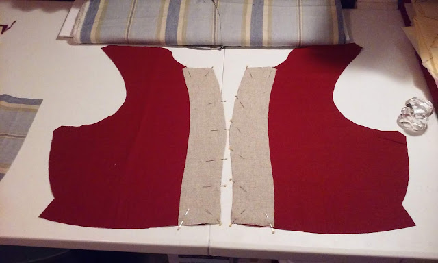 The Antique Sewist: JP Ryan Riding Habit - Red Linen