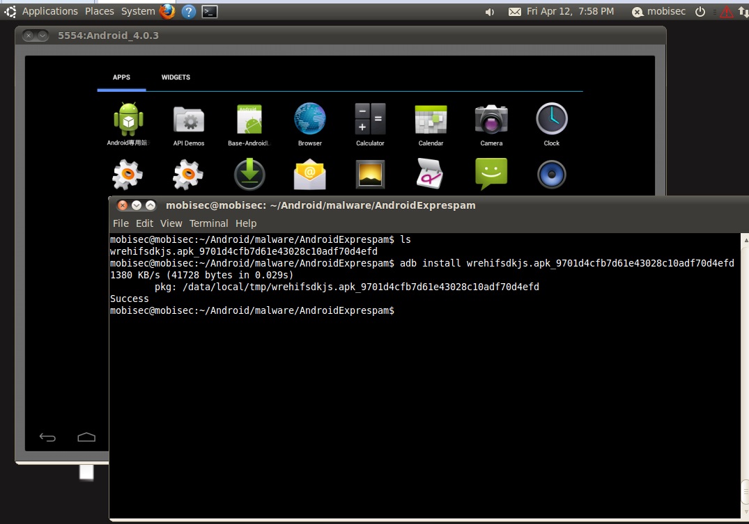Análisis dinámico de malware para Android con REMnux y MobiSec ...