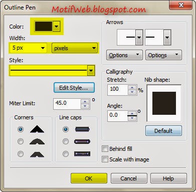 Convert Outline To Object di CorelDRAW « Motif Web