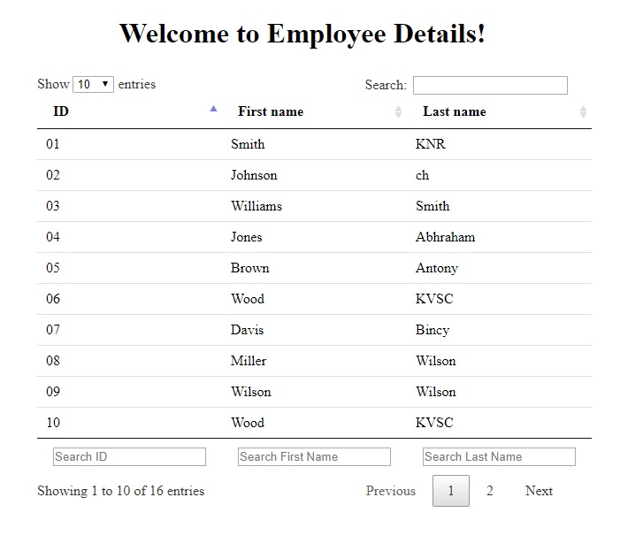 Angular with Typescript: Data Table with sorting, pagination, row count ...