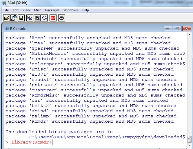 Statistika dengan R: R Commander