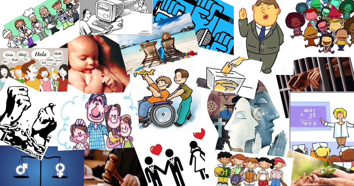 Ética y Formación Ciudadana: Collage DD.HH