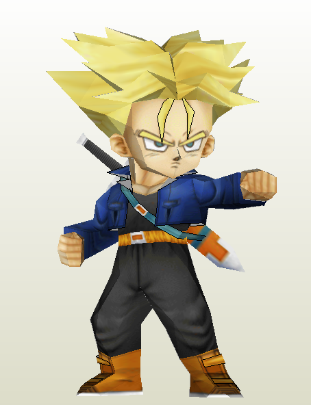 Dragon Ball - Chibi SSJ Trunks Papercraft | Papercraft Paradise ...