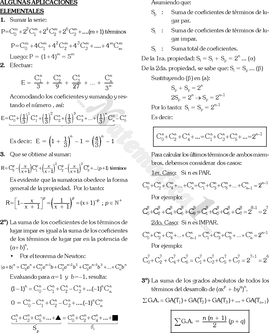DESARROLLO DEL BINOMIO DE NEWTON EJERCICIOS RESUELTOS PDF