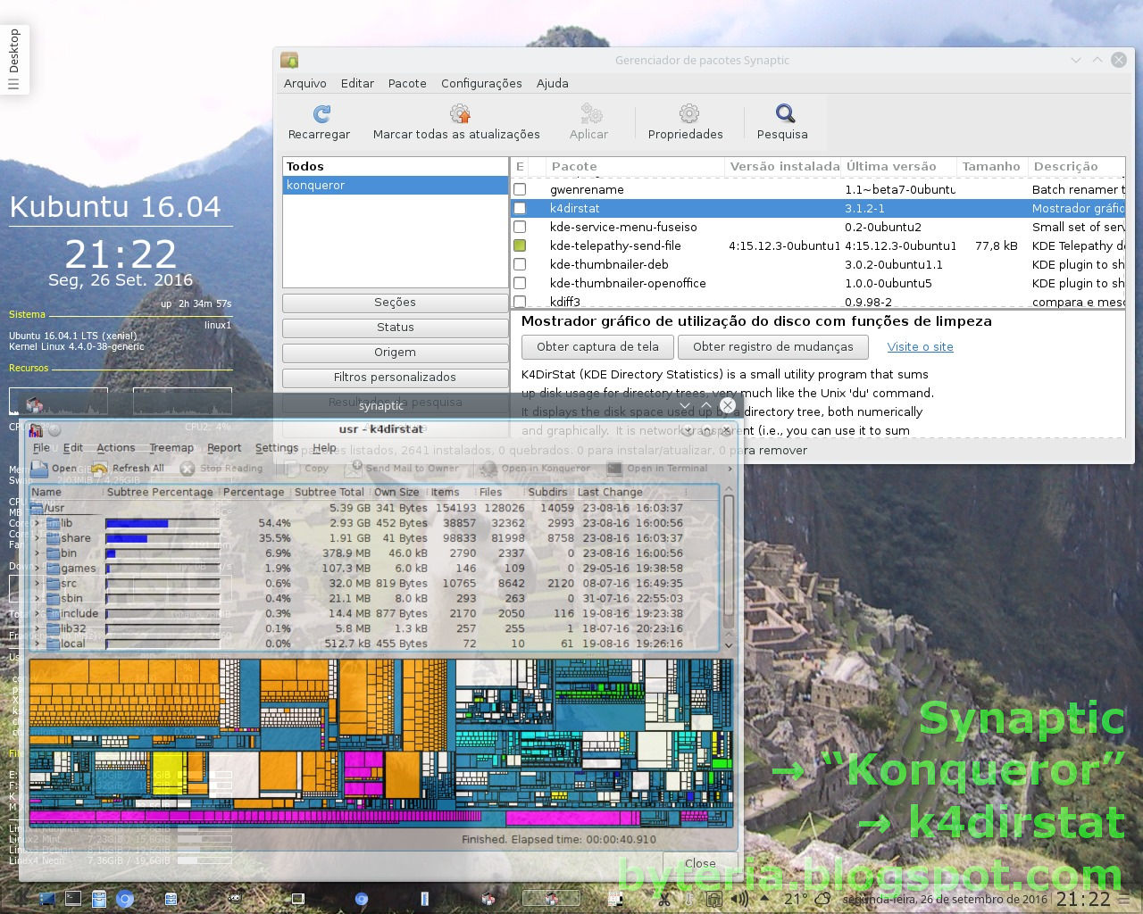 Byteria: Konqueror como gerenciador arquivos
