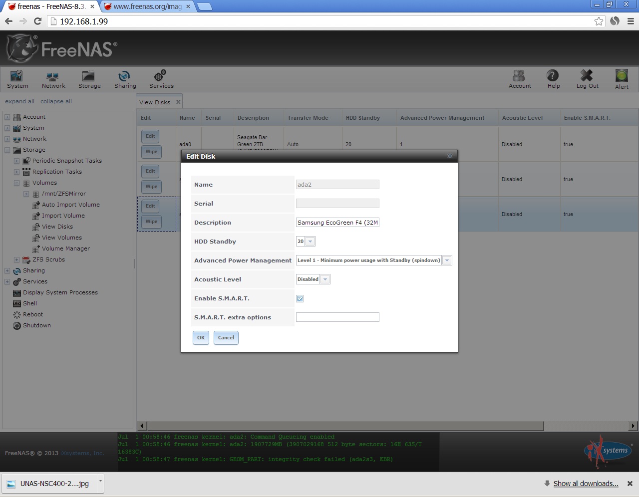 3.2.1 Setup 1 - FreeNAS Performace Tests | Build Your Own NAS (BYON)