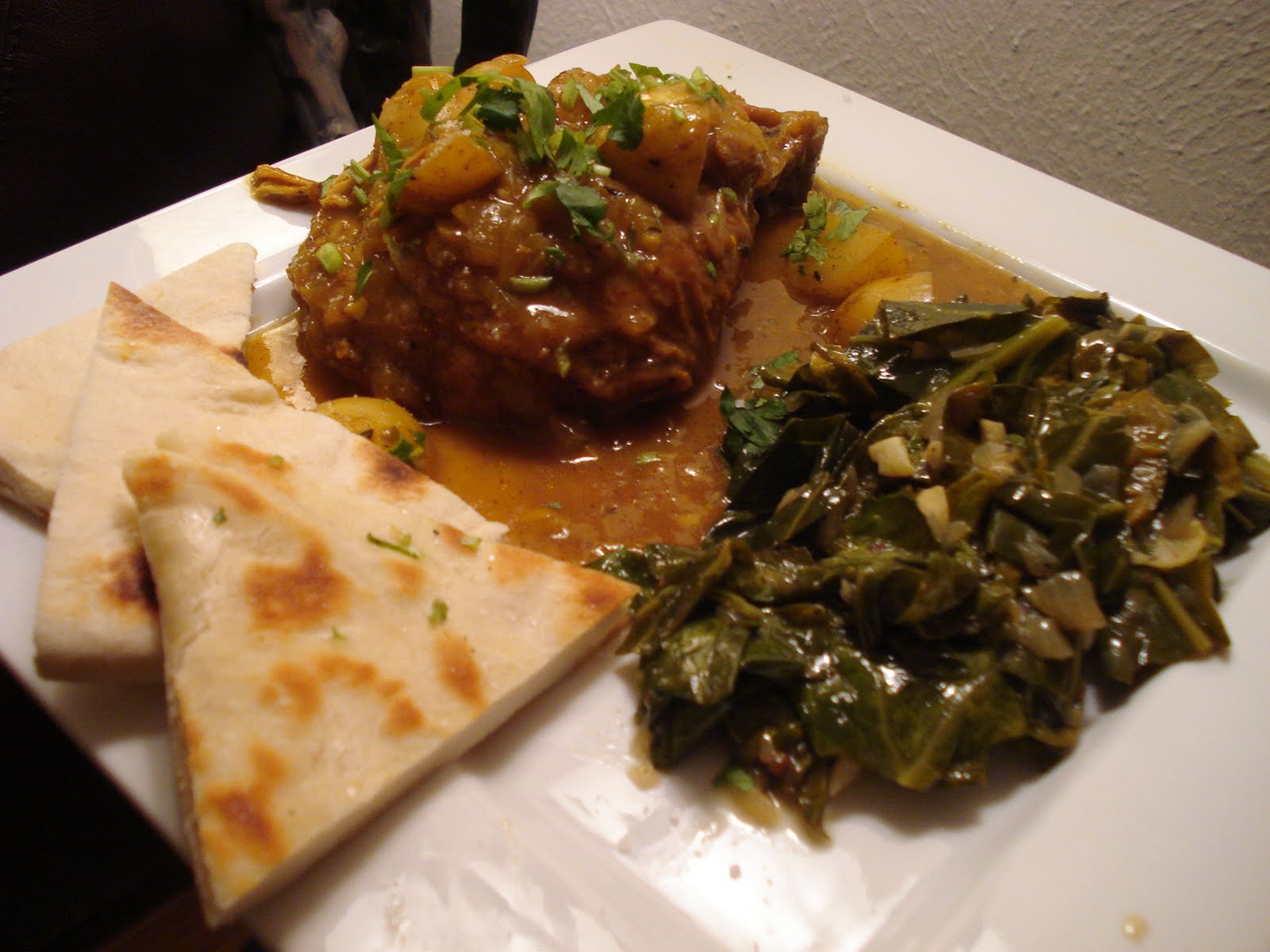 epicurean evolution: West Indian Curried Chicken Roti with Curried ...