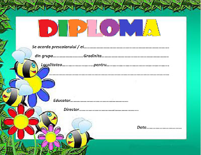 Cele mai frumoase MODELE de DIPLOME pentru copiii de gradinita :: Fise ...