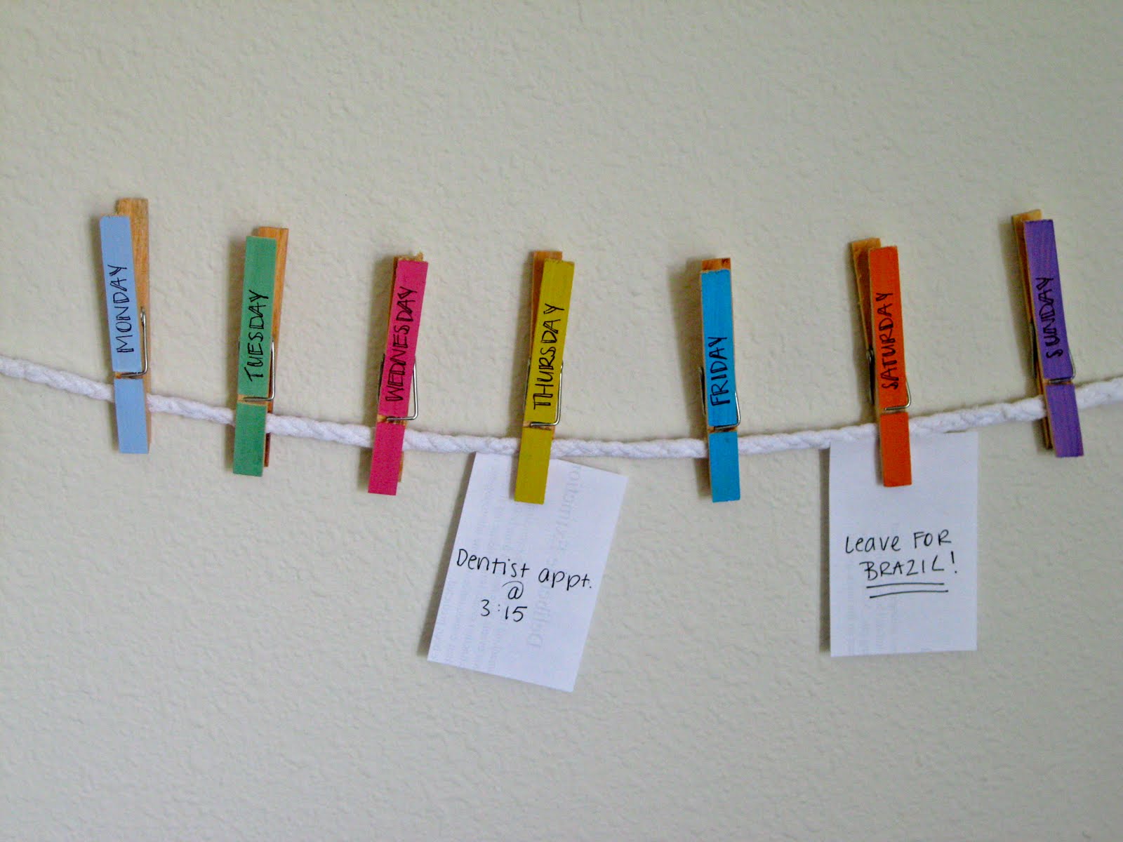 Art For All: Clothespin Calendar