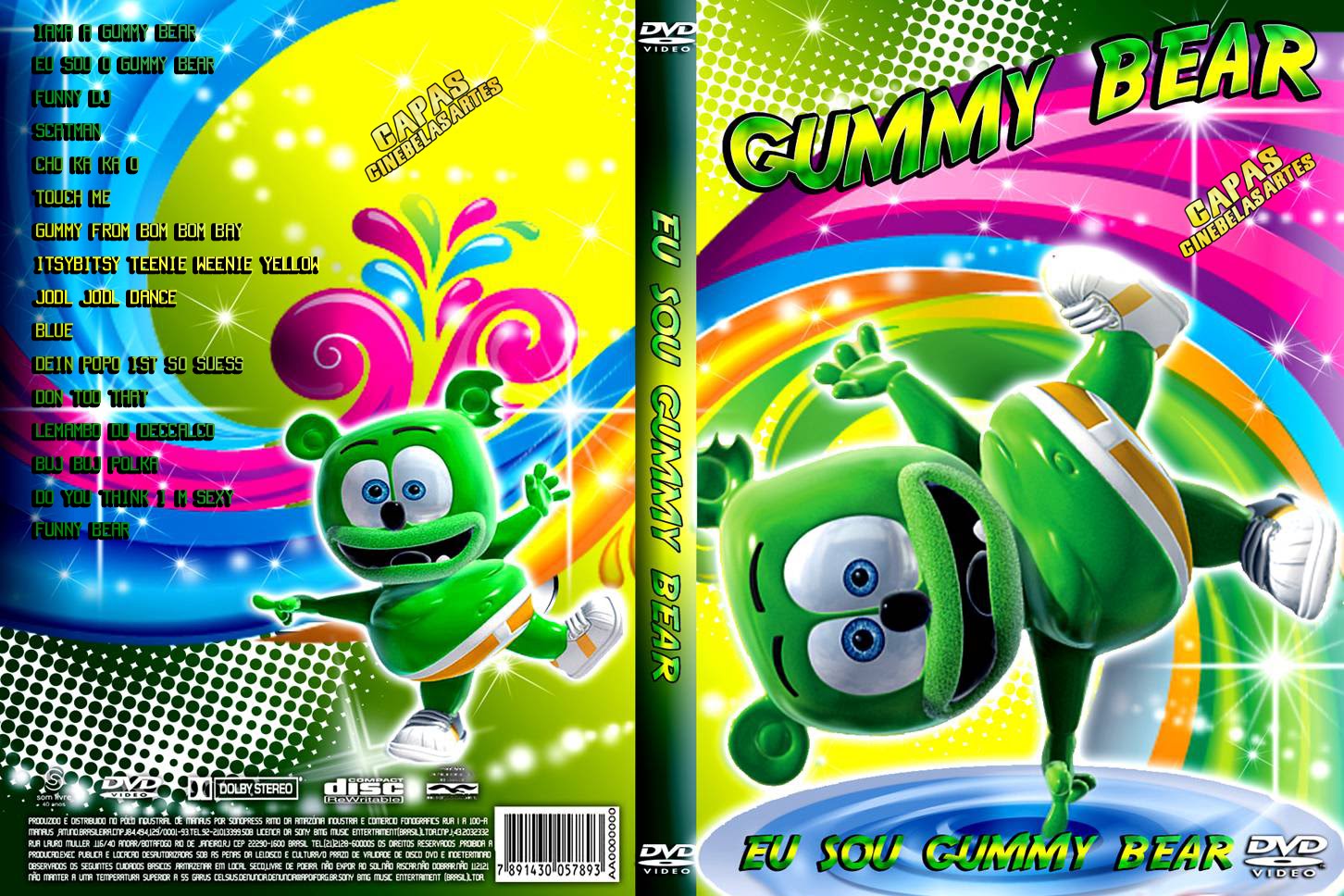 CAPAS DE DVD PERSONALIZADAS: GUMMY BEAR