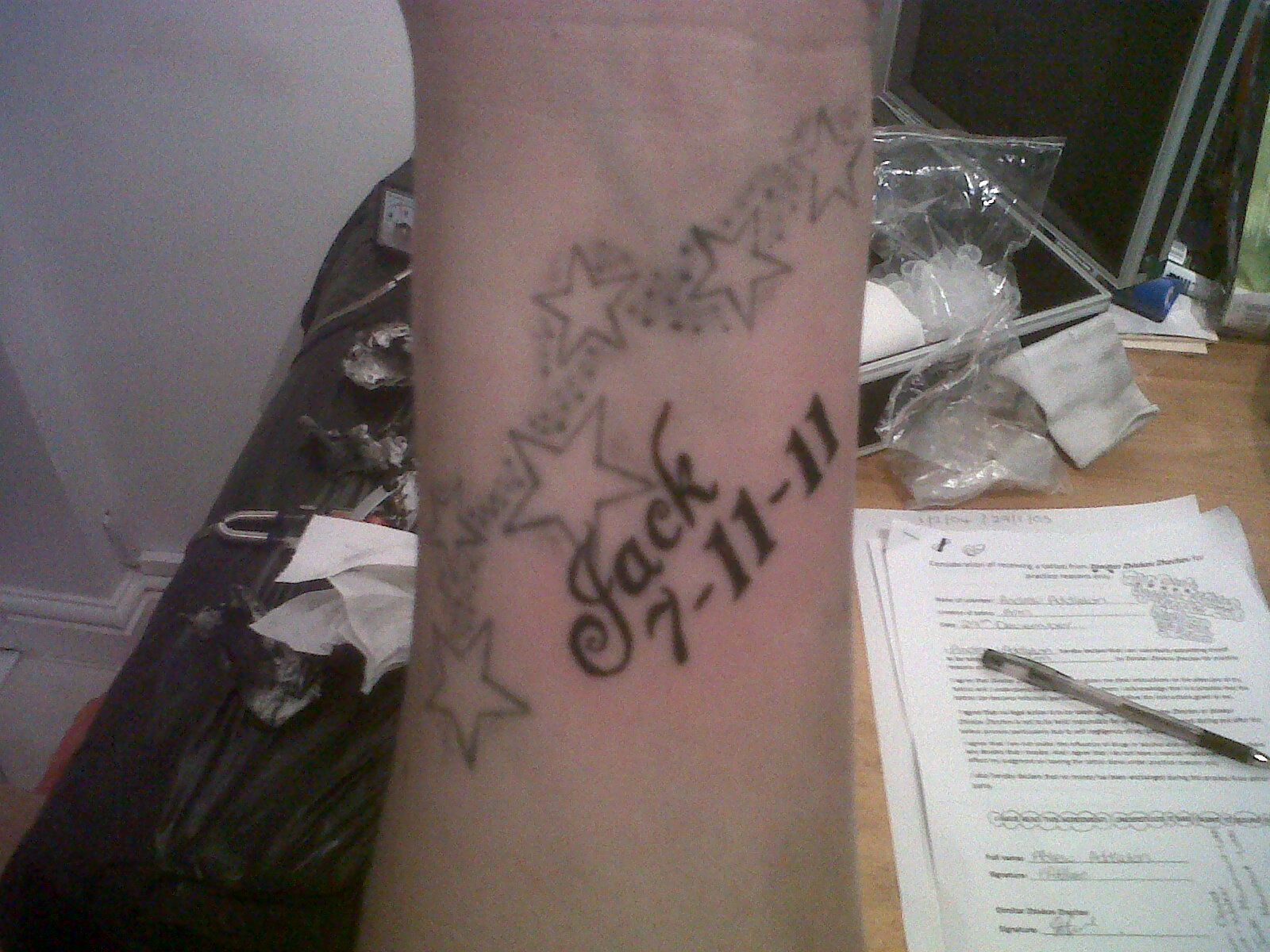 SkeRsTattoos: Nice fancy writing "jack"