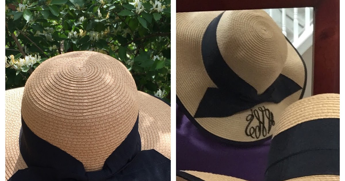 With Glittering Eyes: Monogrammed Straw Hat