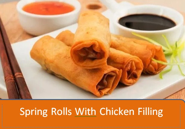Spring Rolls With Chicken Filling - BEAN GIRRAS