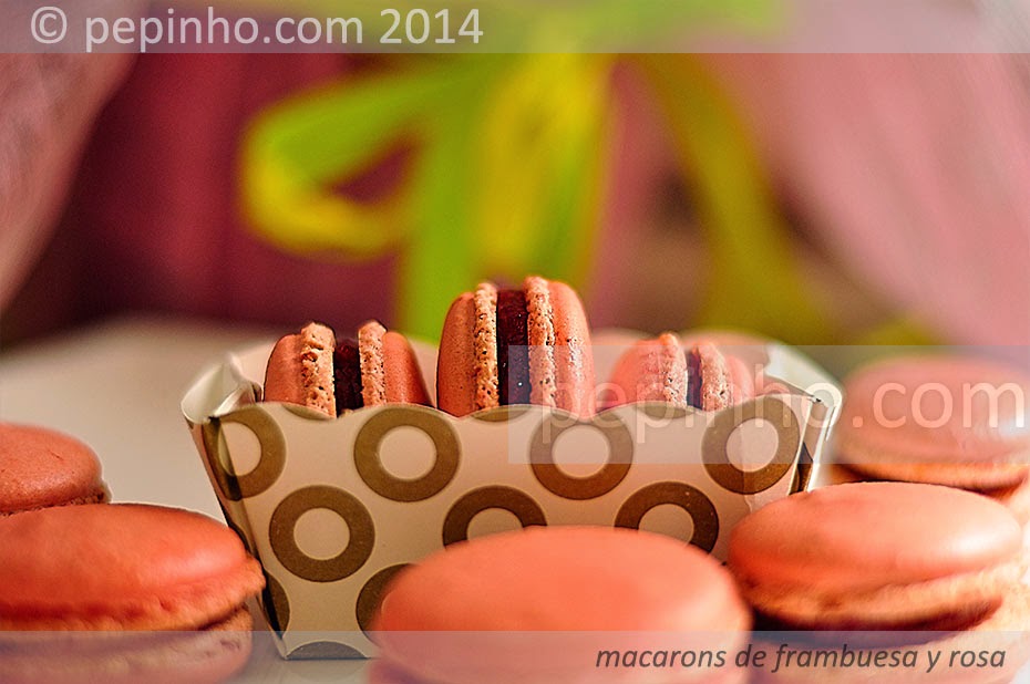 i-Recetas: Macarons de frambuesa y rosa (o fresa)