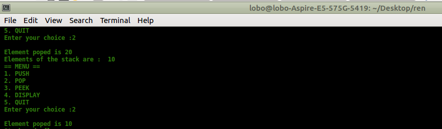 Stack using array implementation. - Coders PlayGround