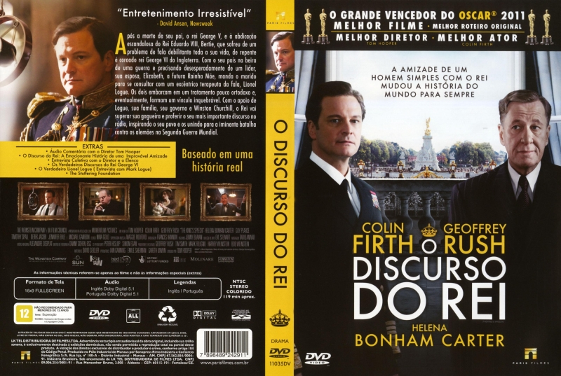 Pub Café Cultural: DVD O Discurso do Rei (Colin Firth, Geoffrey Rush ...