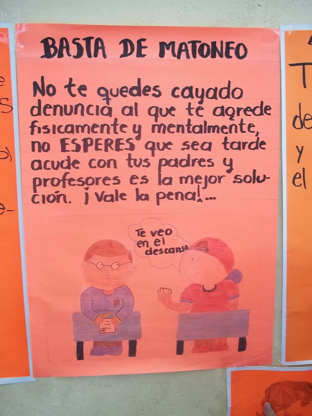 Puerto Bogotá Hoy1: Campaña "No al matoneo" Grado 7-03 (Carteles)