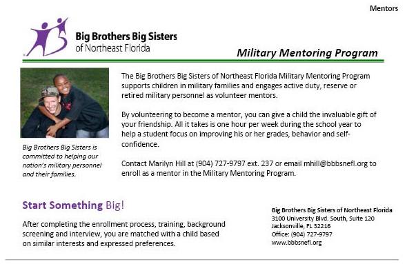 Florida: Big Brother Big Sister Programs (Northeast Florida Area)