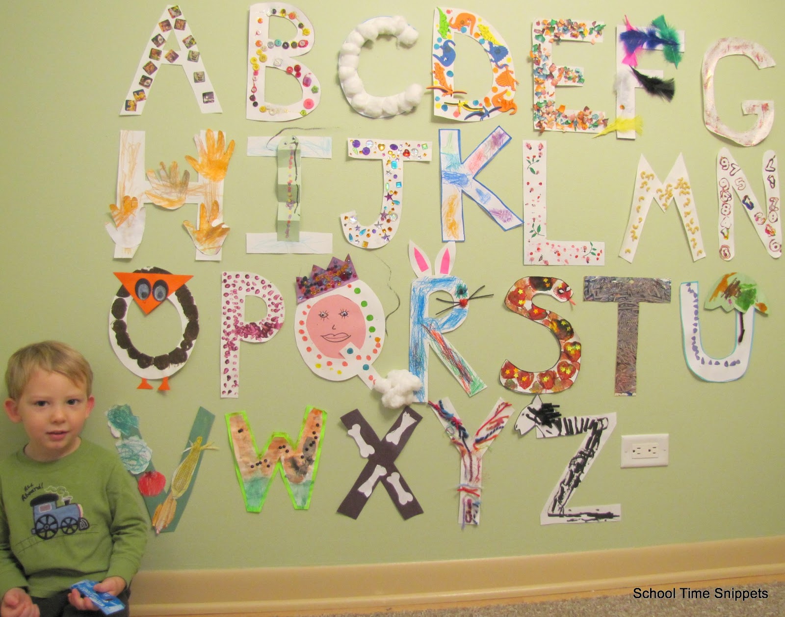 Wordless Wednesday {Reminiscing: Our 1st ABC Wall} | School Time Snippets