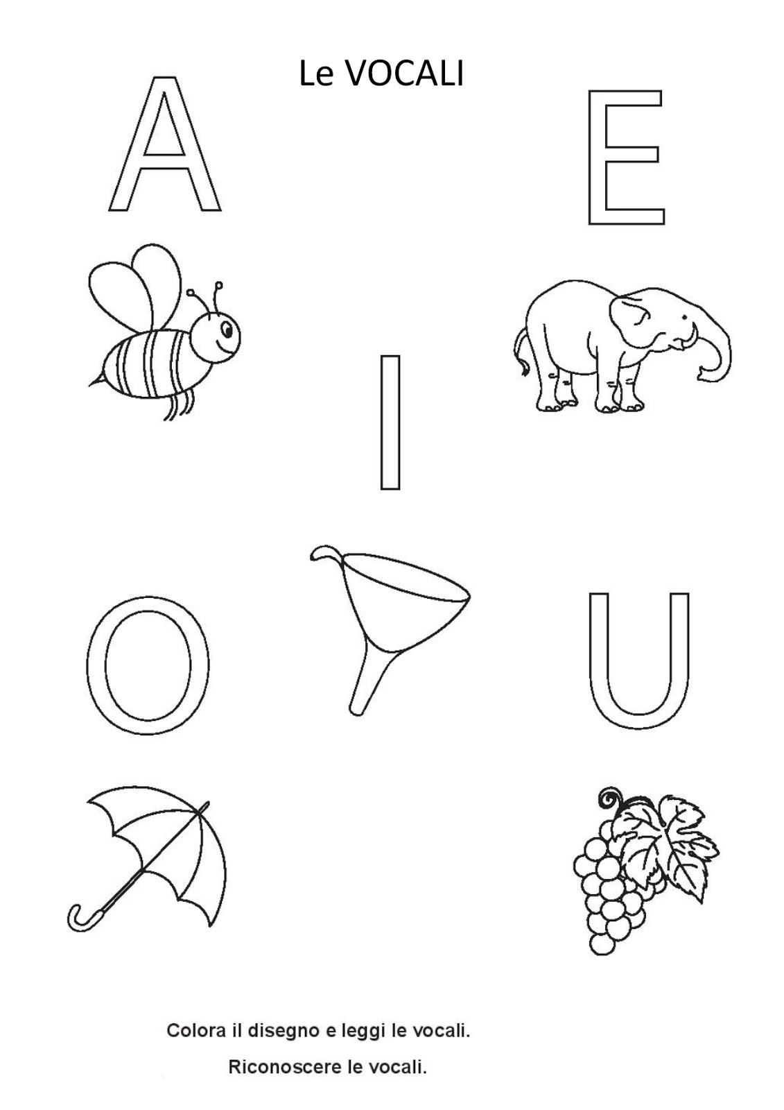 La maestra Linda: Vocali