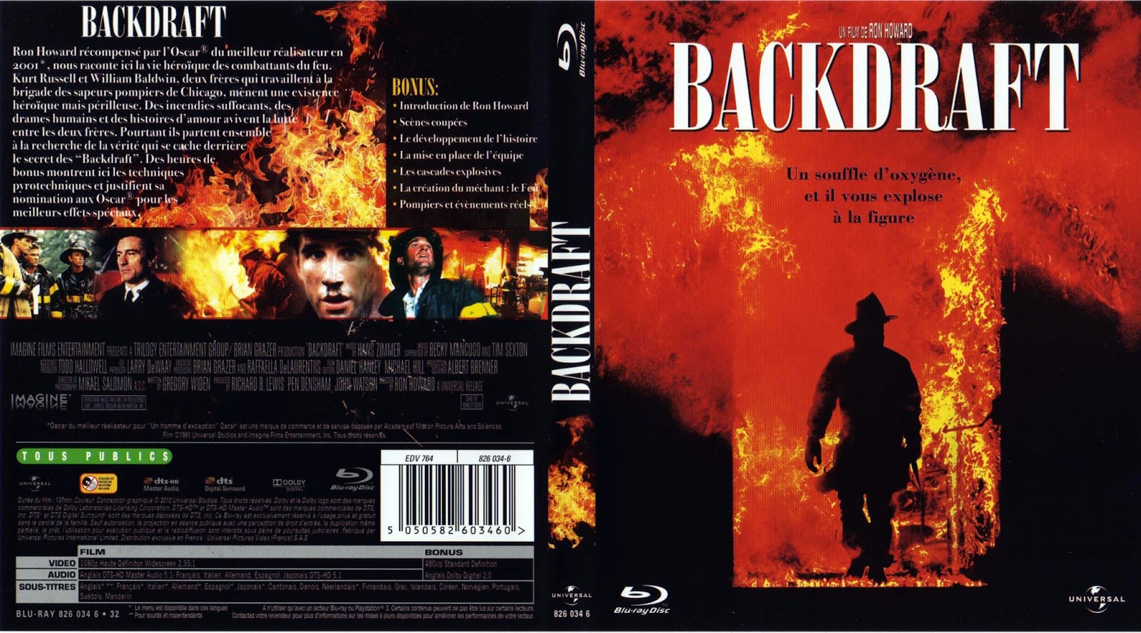 BLU-RAY JAQUETTES BLU-RAY: Backdraft