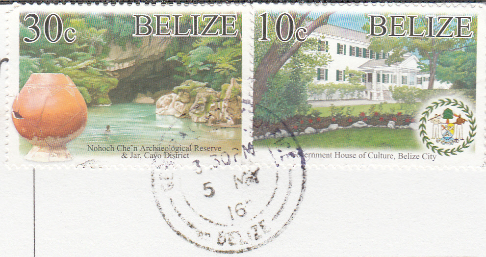 My postcard and stamp week: Belize: Great Blue Hole in the Belize ...