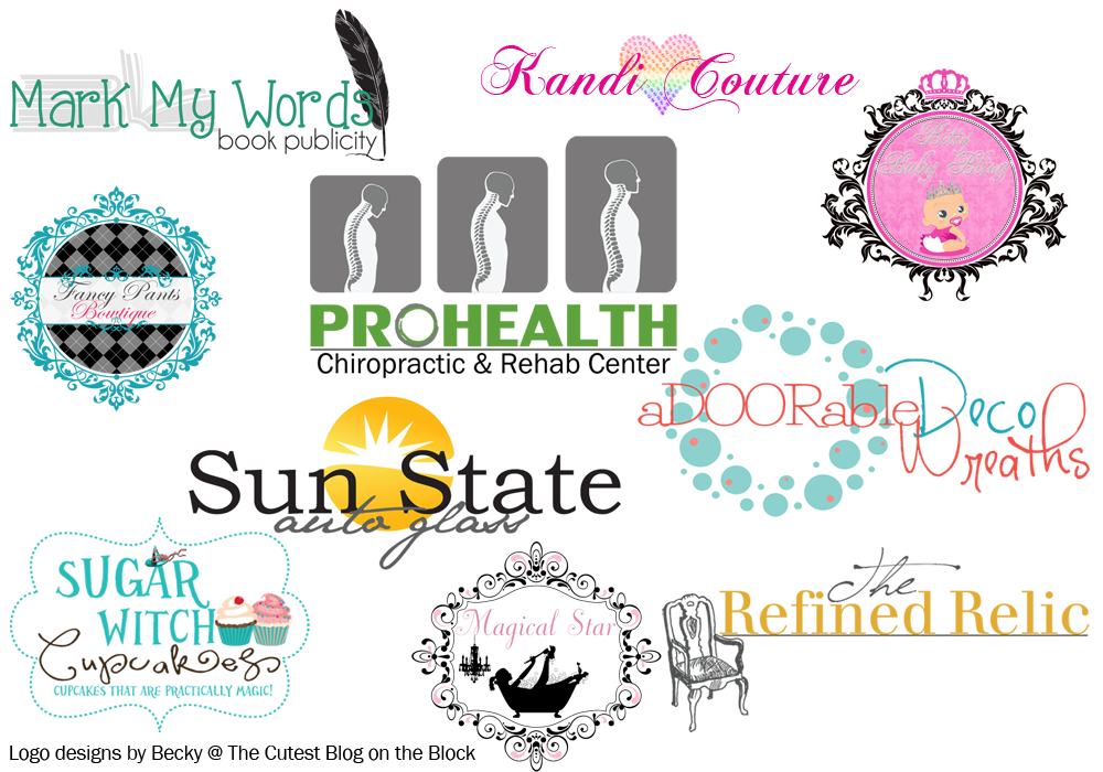 The Cutest Blog on the Block Custom: Custom Logo Design