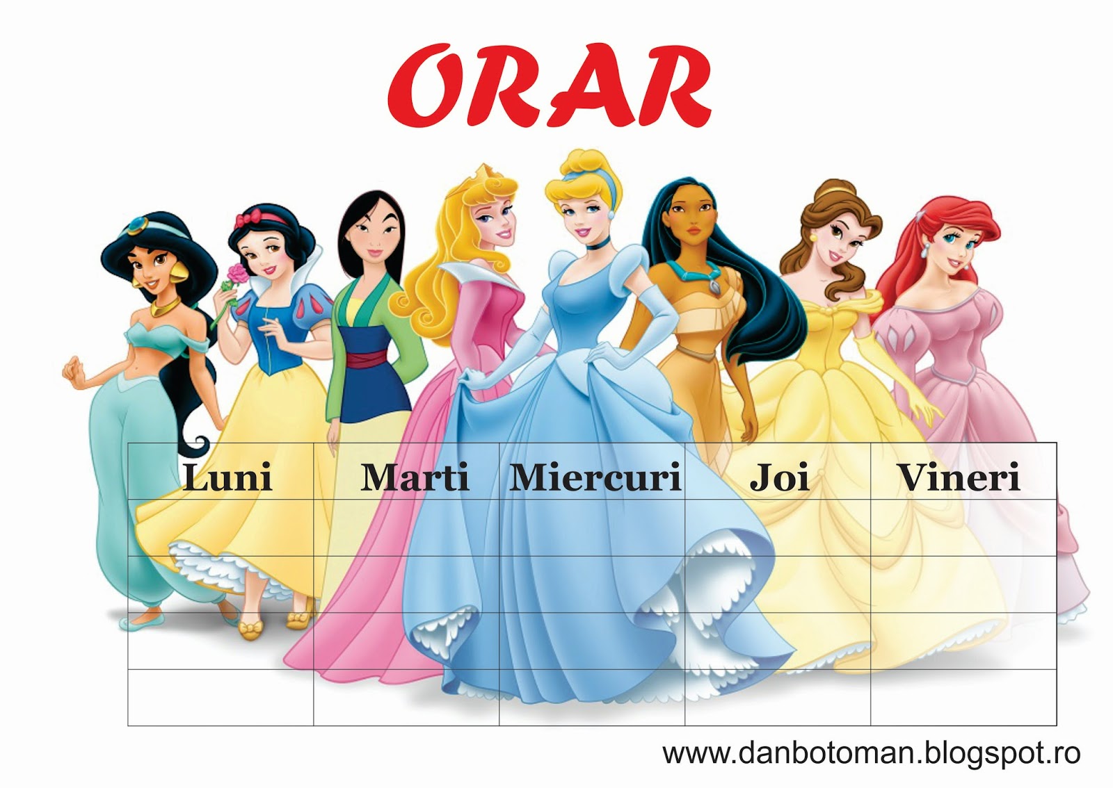 Da Culoare Vietii: Descarca gratis orar pentru scoala