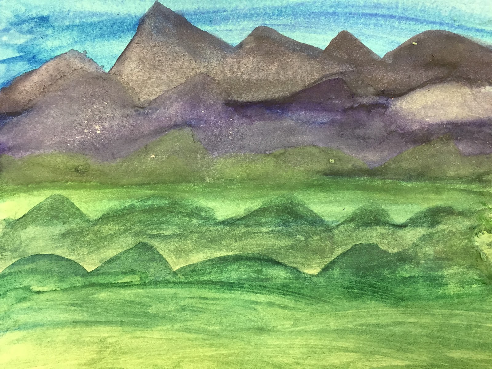 Geisler Art Room: Imaginary Aerial Perspective Landscape - 8th grade