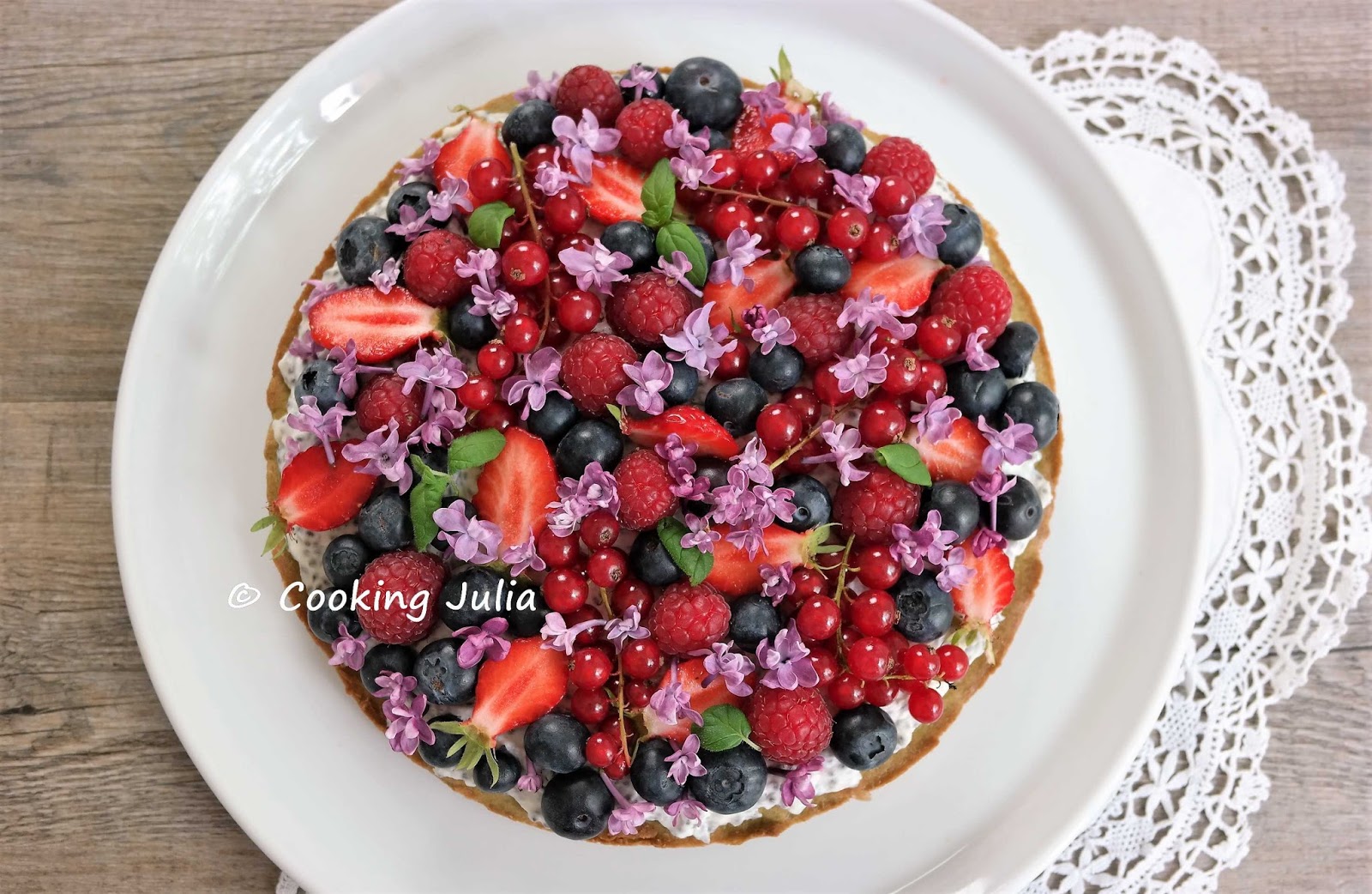 COOKING JULIA : GÂTEAU-TARTE AUX FRUITS ROUGES ET MASCARPONE