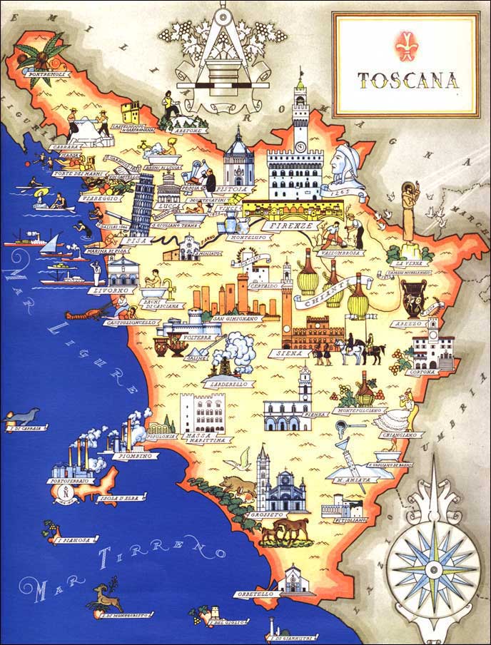 Travel Blog for OWLs™ ~ Older Wiser Ladies: Toscana Map