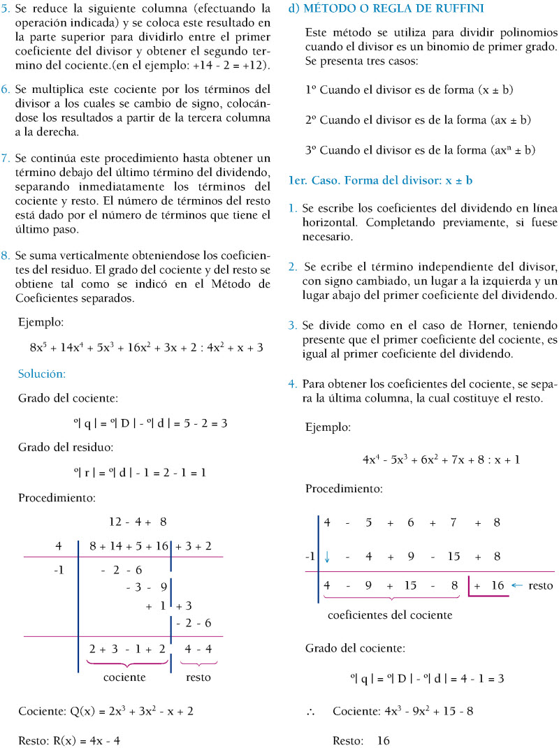 Formulario de ÁLGEBRA BÁSICA SECUNDARIA Y PREUNIVERSITARIA matemáticas ...