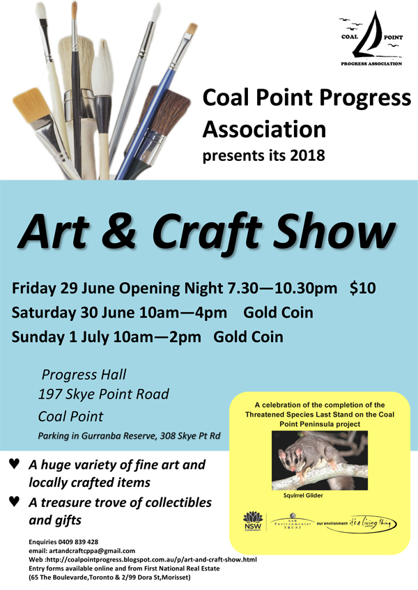 The Coal Point Chronicle: Art & Craft Show Entry Forms now available