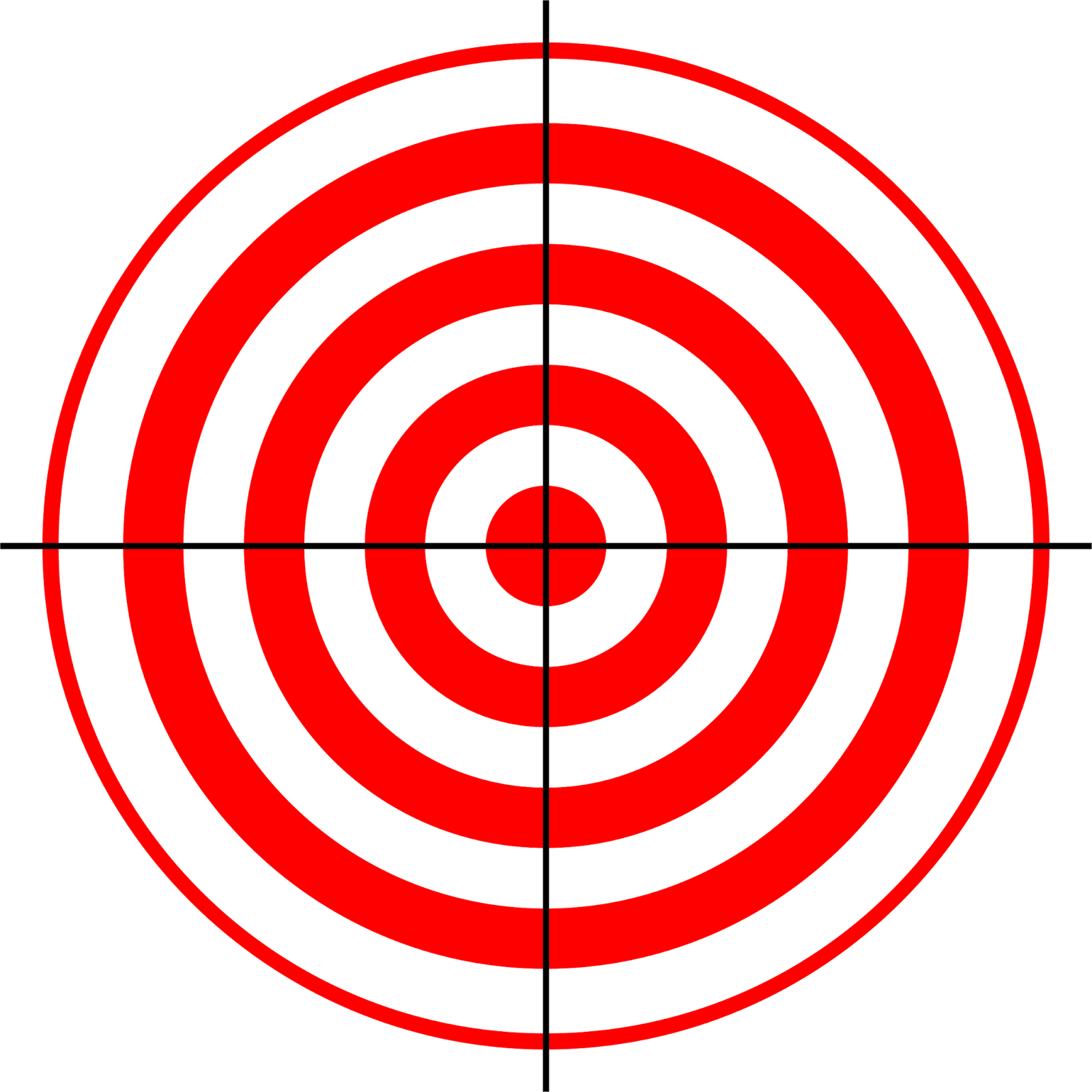 Shooting Targets: Basic Red White Crosshair Target