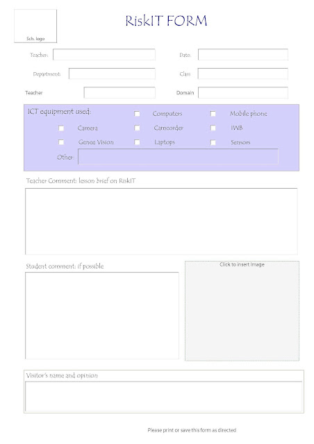 Creative Ideas in teaching through ICT: Risk IT week