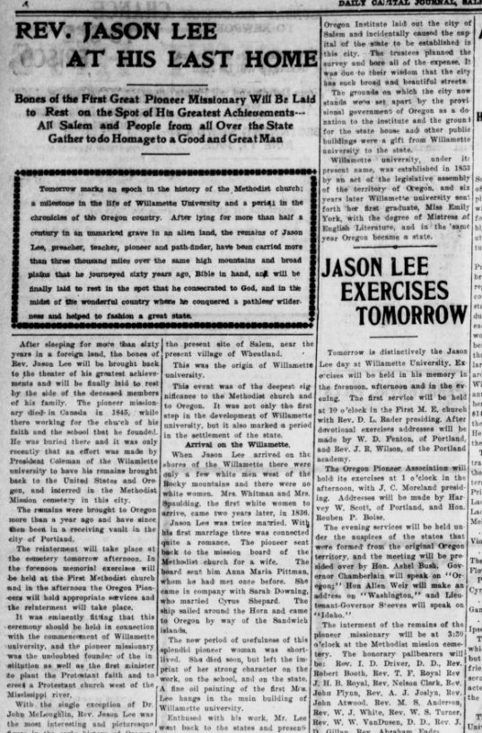 Salem Breakfast on Bikes: Work on 1906 Railing at Jason Lee Cemetery ...