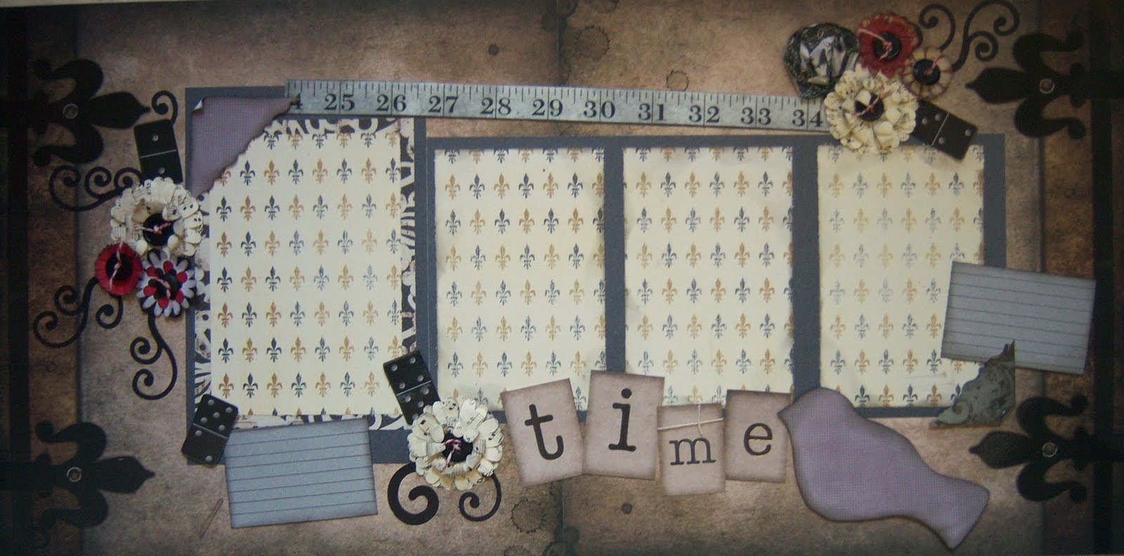 Sweetly Scrapped: TIME Two Page Premade Layout - Dark Vintage Inspired ...