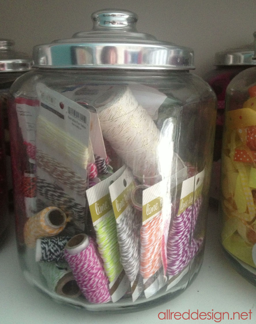 Allred Design Blog: Craft Storage Ideas Using Jars + Winner Announced