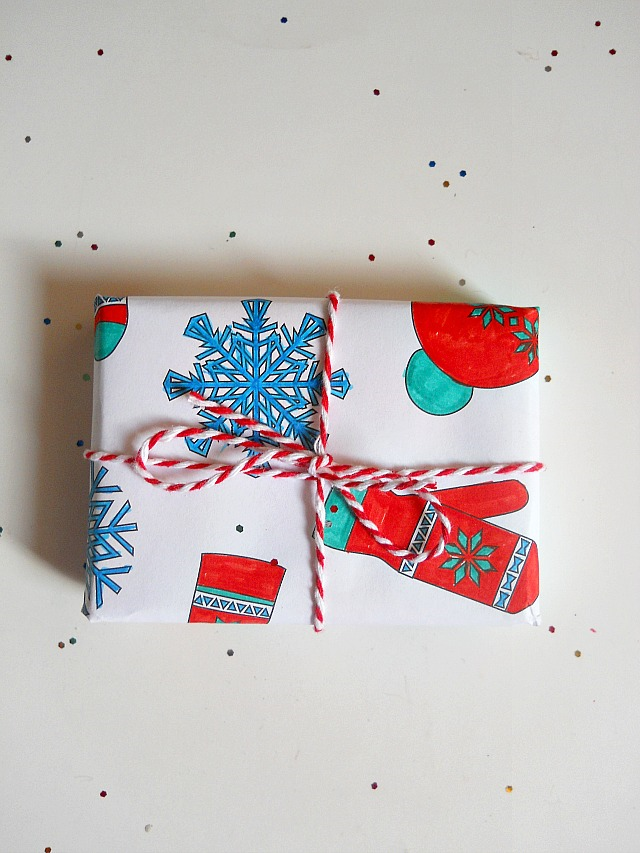 3 Ways To Use Coloring Book Pages As Holiday Wrapping - Running With A ...