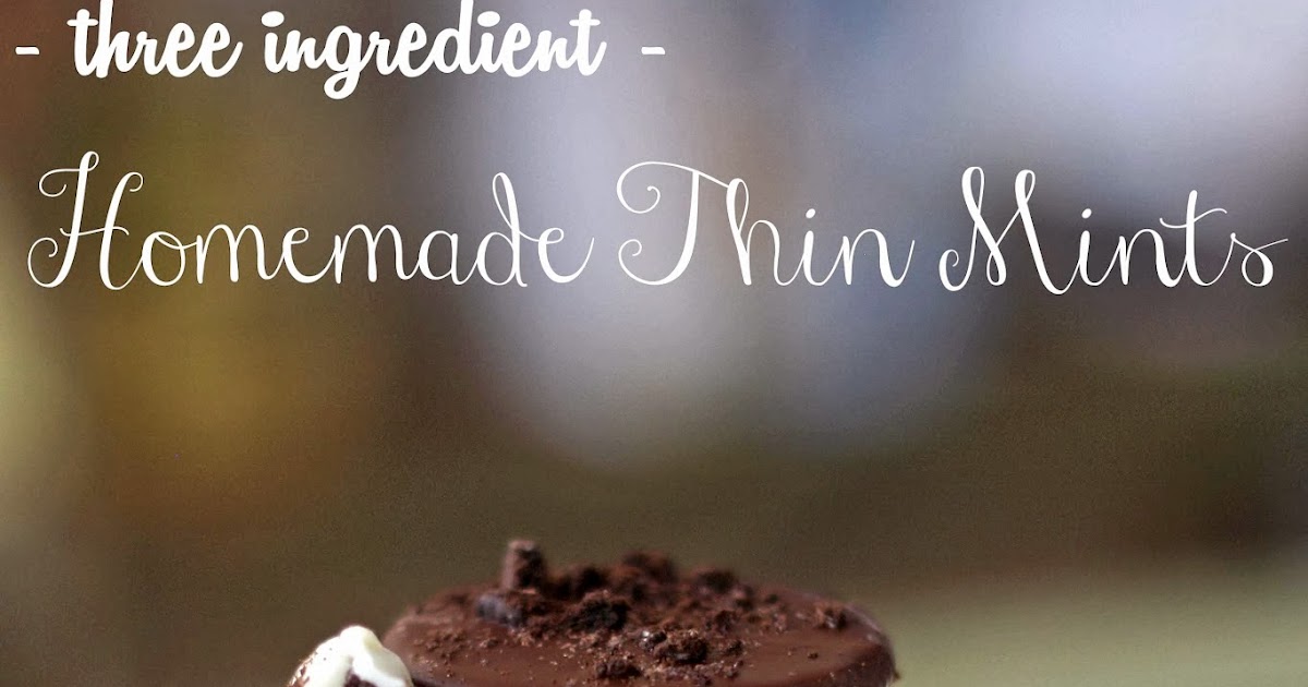 Chocolate Therapy: Three Ingredient Homemade Thin Mints