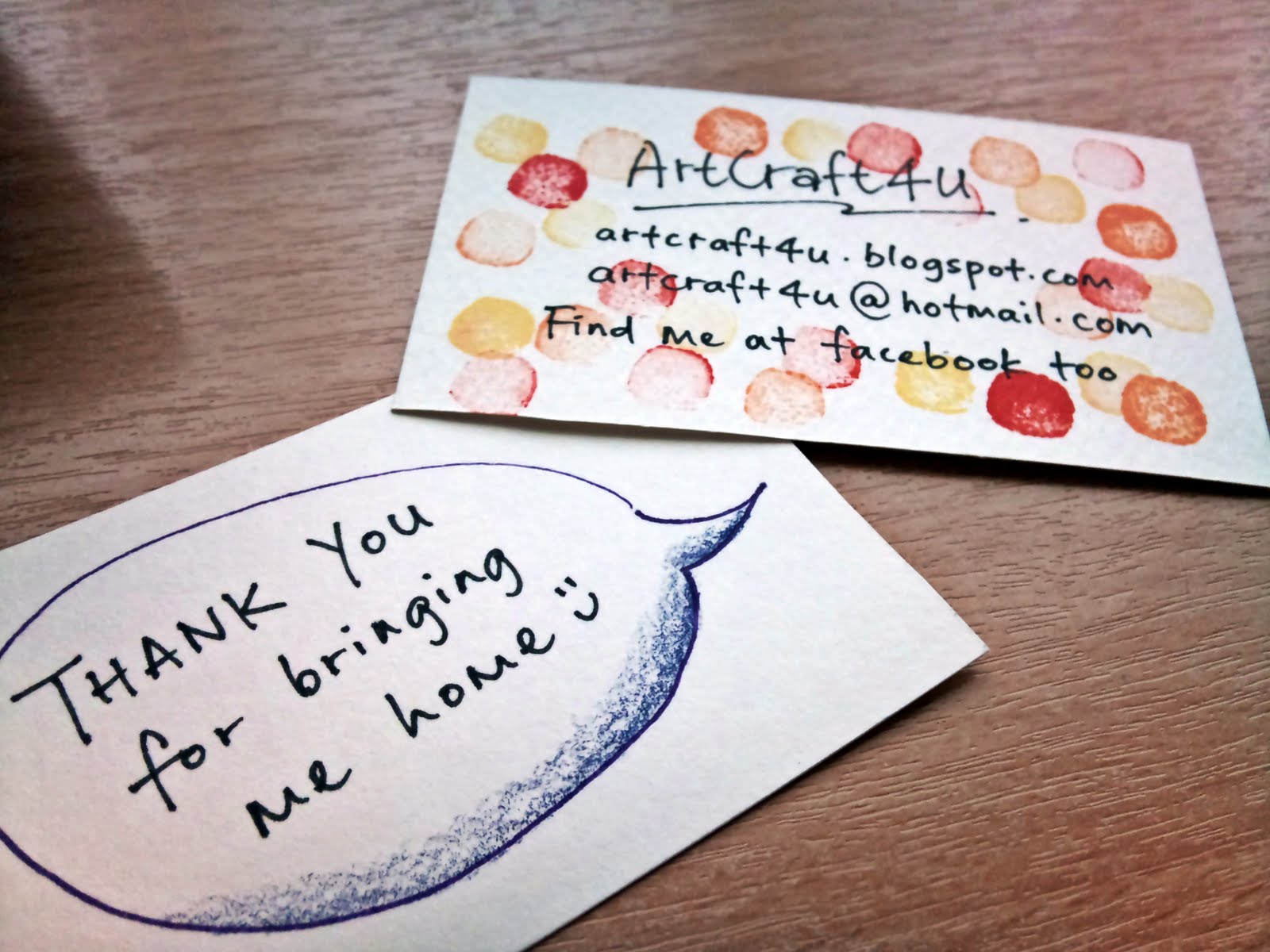 ArtCraft4U: Handmade name card