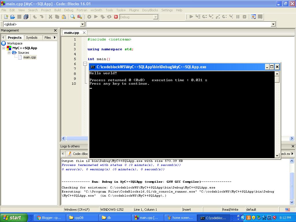 cpp-mysql database connectivity using code blocks with sample project ... cpp-mysql database connectivity using code blocks with sample project ...