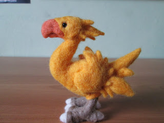 Sara Dunkerton Illustration and Animation: Needle Felted Chocobo!