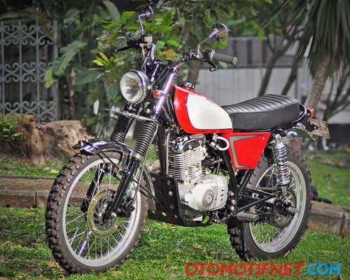 Foto Modifikasi Suzuki Thunder 125, Retro Scrambler