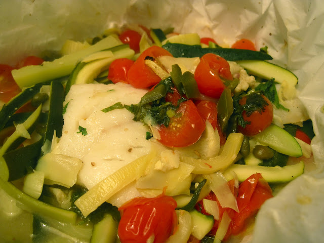 Kvell in the Kitchen: Cod and Spring Vegetables en Papillote