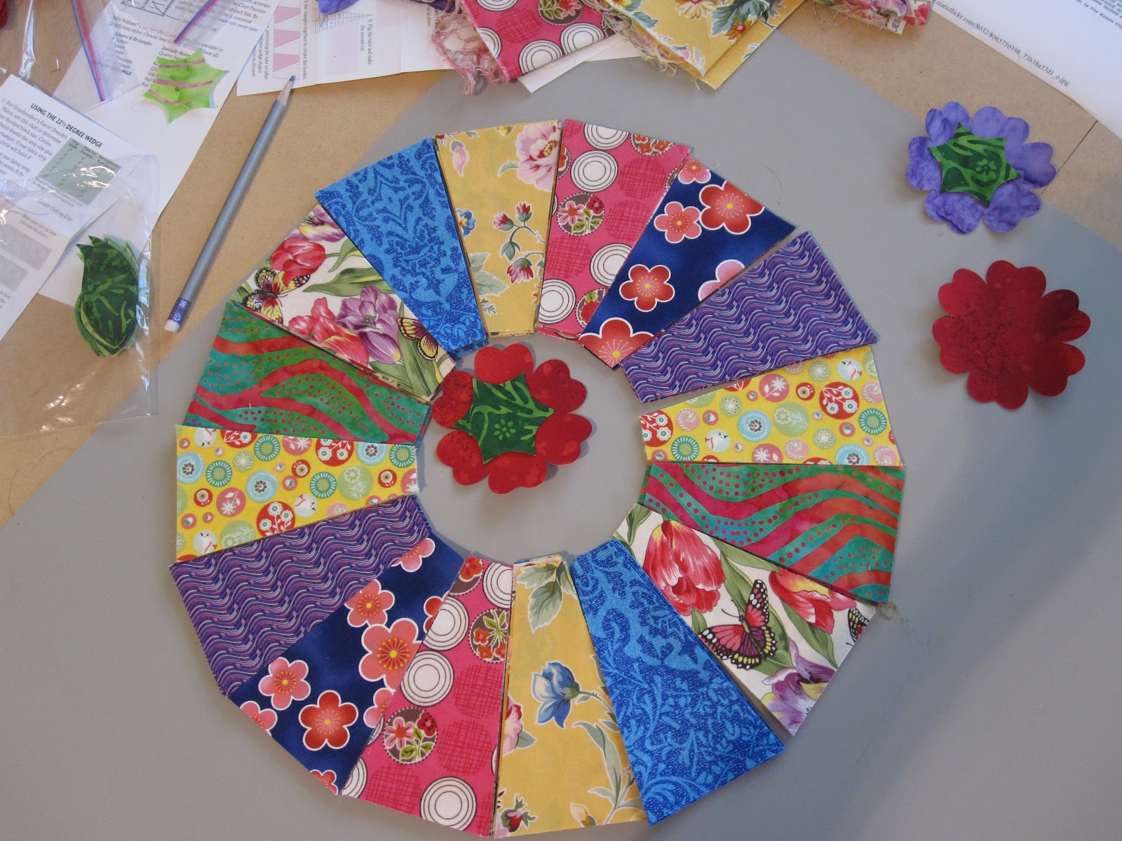 Rebecca Grace Quilting: Easy Dresden Plate Tutorial Using Kaye England ...