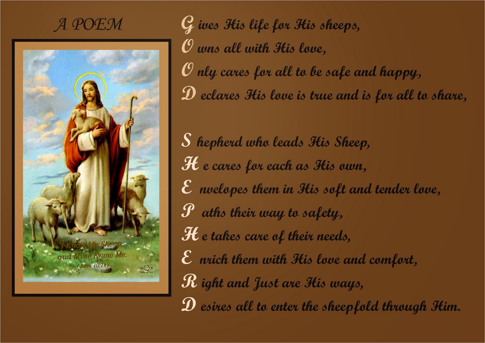 Imitating Christ's Humility: GOOD SHEPHERD SUNDAY