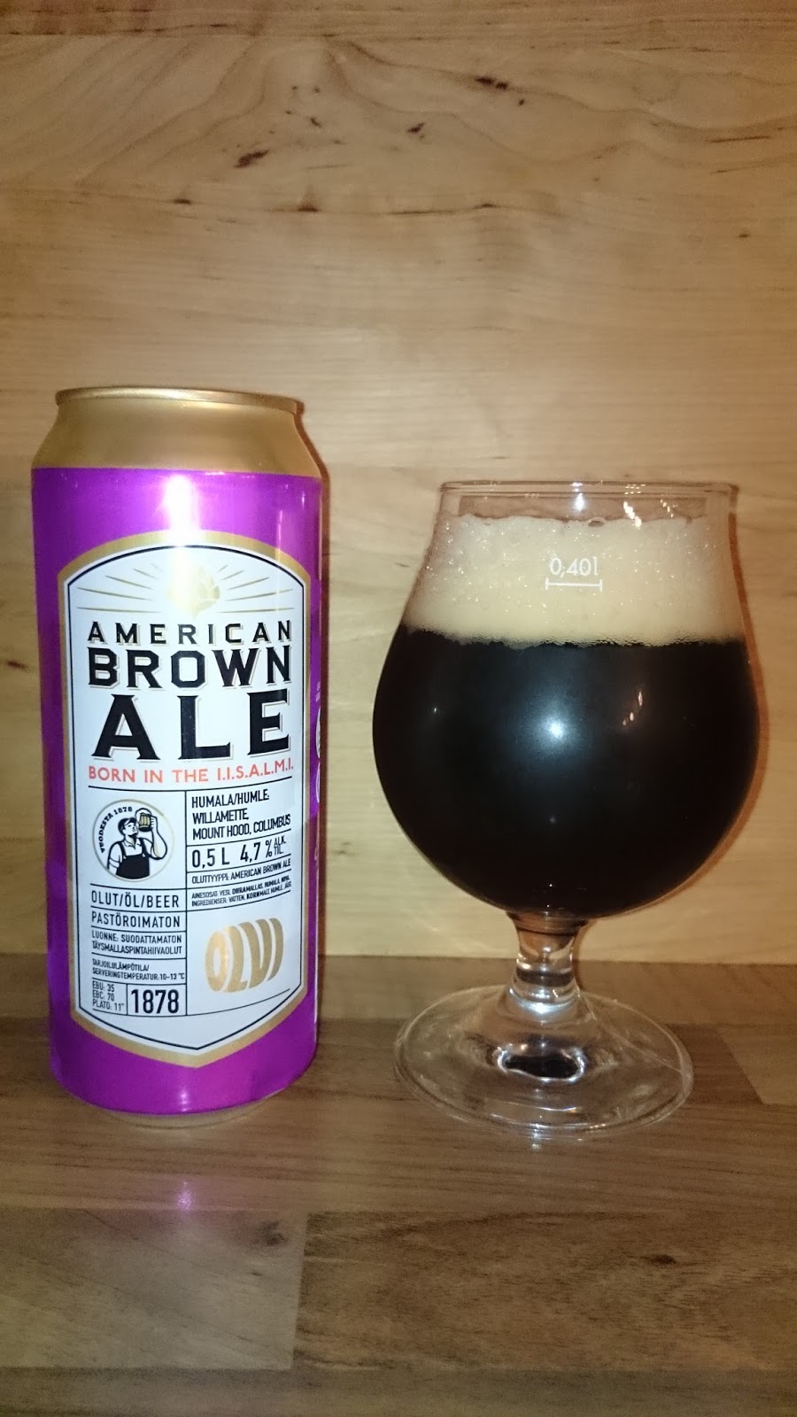 Beer Atlas: Olvi American Brown Ale "Born in the I.I.S.A.L.M.I"