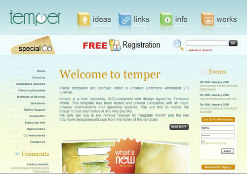 30 Free HTML Web Design Templates | Design Inspiration | PSD Collector